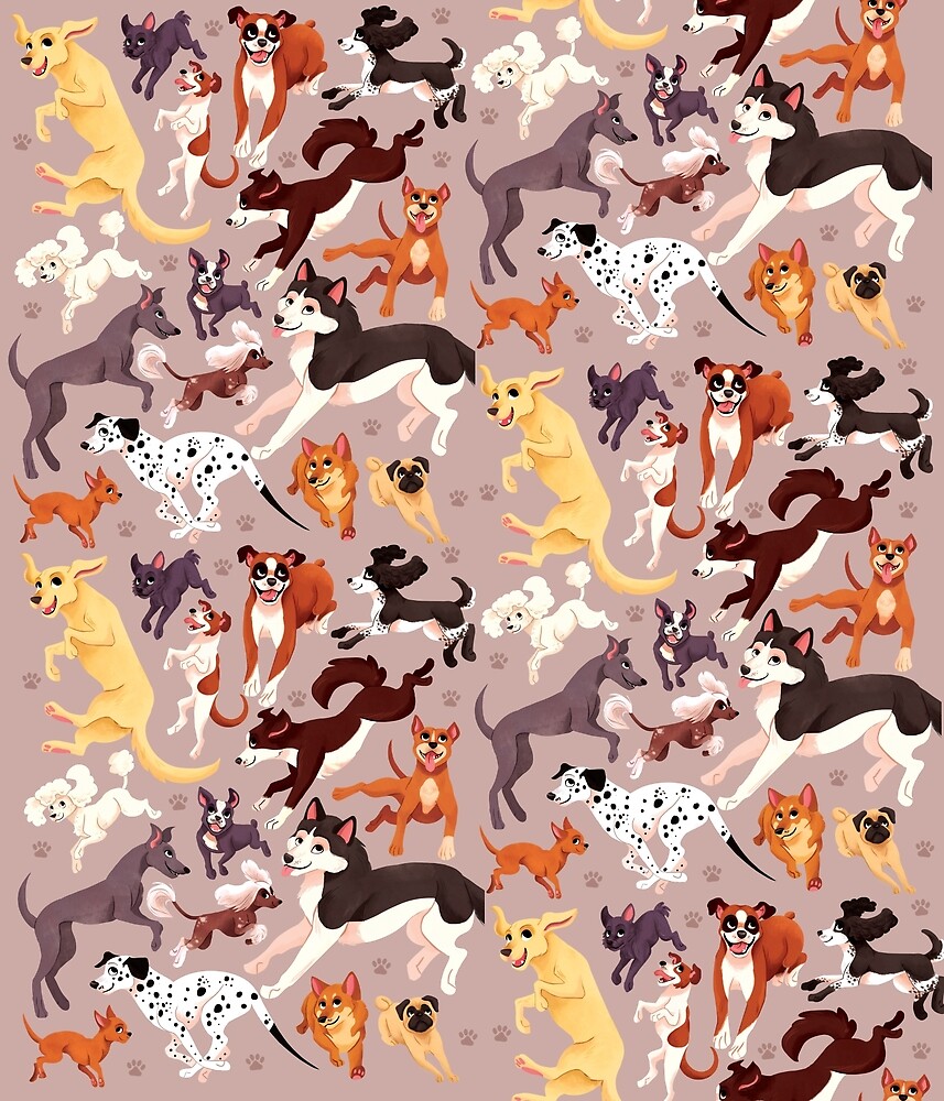 "Dog Breed Pattern Illustration" by sophieeves90 | Redbubble