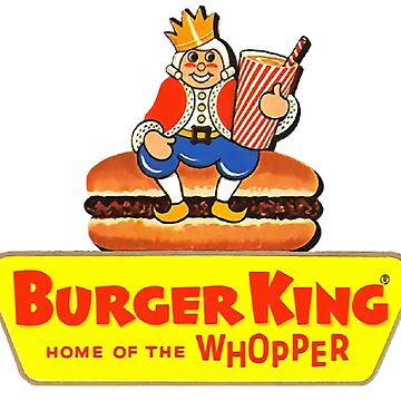 "Vintage Burger King Sign" Sticker for Sale by designdog | Redbubble