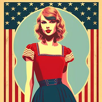 "Taylor Swift Retro Image American Flag" Sticker for Sale by ...