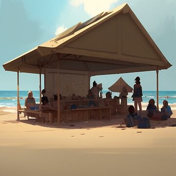 "beach school" Sticker for Sale by EuropeanPrints | Redbubble