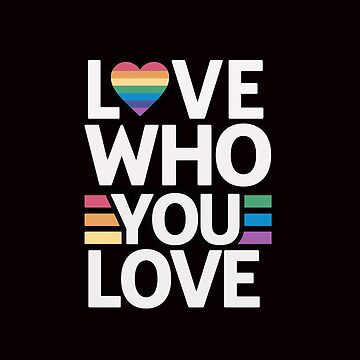 "Love Who You Love Rainbow Heart LGBTQ" Sticker for Sale by npizzino ...