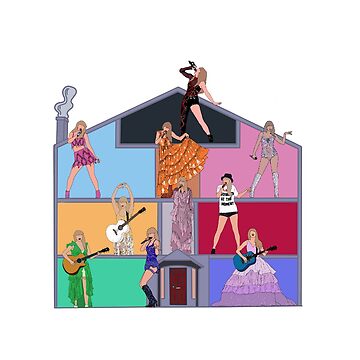 "Eras Tour Lover House" Sticker for Sale by Drmelliebean | Redbubble