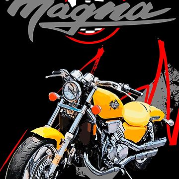 "Yellow Magna 750 VF" Sticker for Sale by Evomotoarte | Redbubble