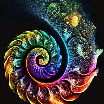 "A world out of cosmic colorful spiral. Breathing in and out." Sticker ...