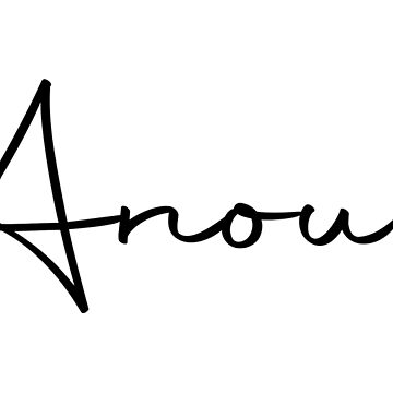 "Anouk Cursive Name Label" Sticker for Sale by NafilNafiz | Redbubble