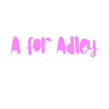 "A for Adley " Sticker for Sale by grayshiv | Redbubble