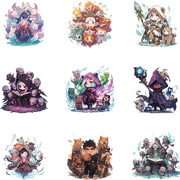 "Cute Anime Heroes Sticker Sheet" Sticker for Sale by SundayDonuts ...