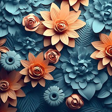 "Beautiful 3D floral Graphics - 4" Sticker for Sale by Maddie4Real ...