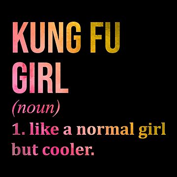 "Kung Fu Girl Definition in Watercolor" Sticker for Sale by XCIV ...