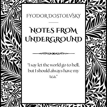 "Notes From Underground - Fyodor Dostoevsky Book cover " Sticker for ...