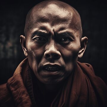 "An Angry Monk" Sticker for Sale by StudioRedKoala | Redbubble