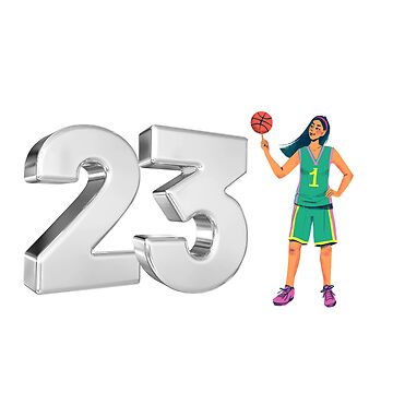 "Basketball 23" Sticker for Sale by Happyfreedom | Redbubble