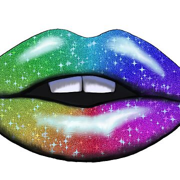 "Rainbow Lips" Sticker for Sale by Shellie Bruner | Redbubble