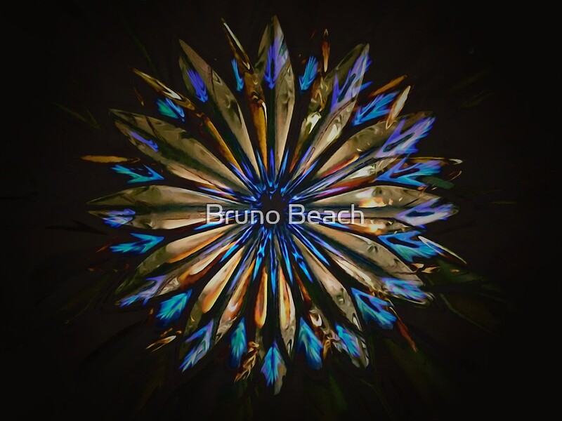 "Blue Fire Flower" by Bruno Beach | Redbubble