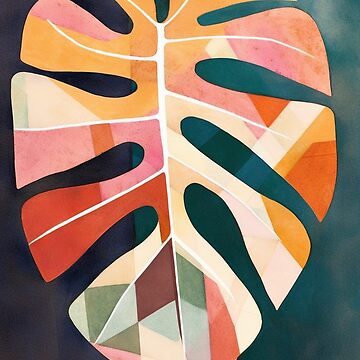 "Monstera Leaf's Dance in the Tropical Deliciosa Jungle" Sticker for Sale by lovegrassprints ...