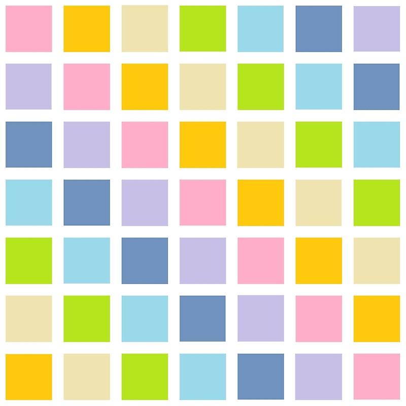 "Pastel Rainbow Squares " by lornakay | Redbubble
