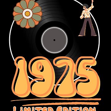 "1975 limited edition, retro birthday" Sticker for Sale by Smitzprints ...