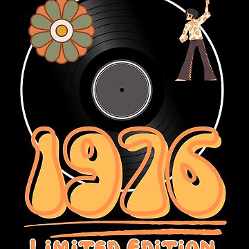 "1976 limited edition, retro birthday" Sticker for Sale by Smitzprints ...