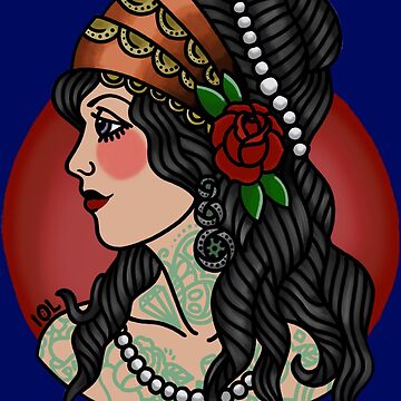 "Gypsy Rose" Sticker for Sale by InkingOutLoud | Redbubble
