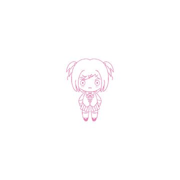 chibi natsuki (ddlc)" Sticker for Sale by luzxii | Redbubble