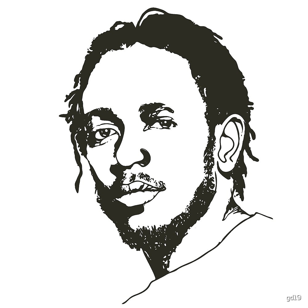 "Kendrick Lamar face minimalistic" by gd19 | Redbubble