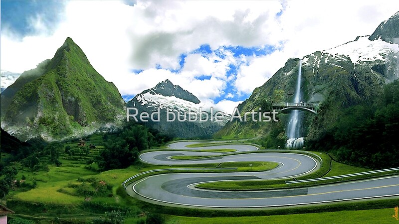 "Waves form of road " by Red bubble Artist | Redbubble