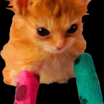 "Tater Tot Cat: A Tribute to the Resilient Viral Kitten" Sticker for ...