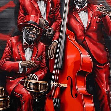 "A Red Suited Jazz Band Players" Sticker for Sale by StudioRedKoala ...