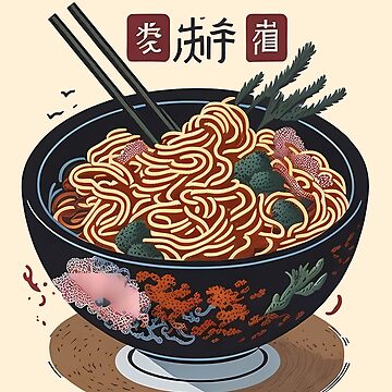 "vintage japanses ramen noodles bowl humor anime food plate pasta tokyo ...