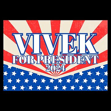 "Vivek Ramaswamy for President 2024" Sticker for Sale by IRONIRO ...