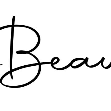"Beau Cursive Name Label" Sticker for Sale by NafilNafiz | Redbubble