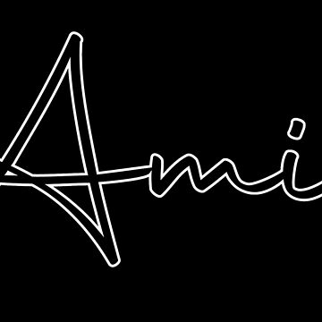 "Amir Cursive Name Label (Black)" Sticker for Sale by NafilNafiz ...