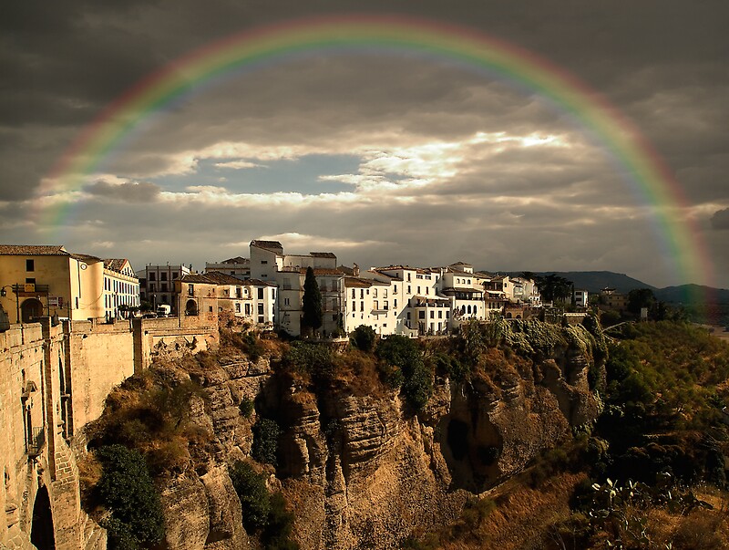 "Rainbow, Ronda Spain" by Les Meehan | Redbubble