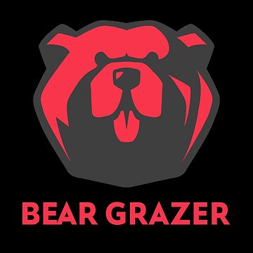"Bear Grazer A Fearless Bear" Sticker for Sale by DesignsStation8 ...