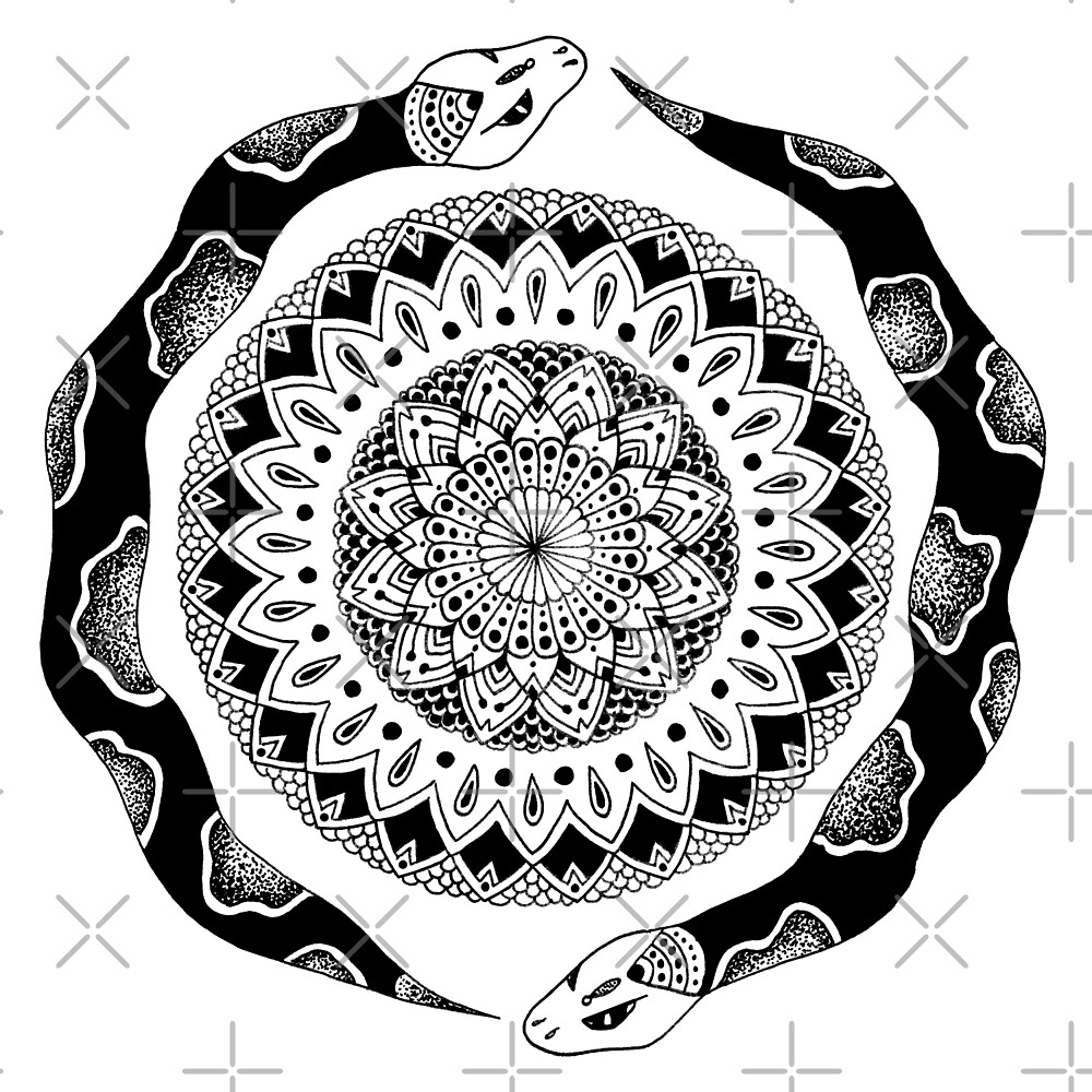 "Snake Mandala" by georgiamason | Redbubble