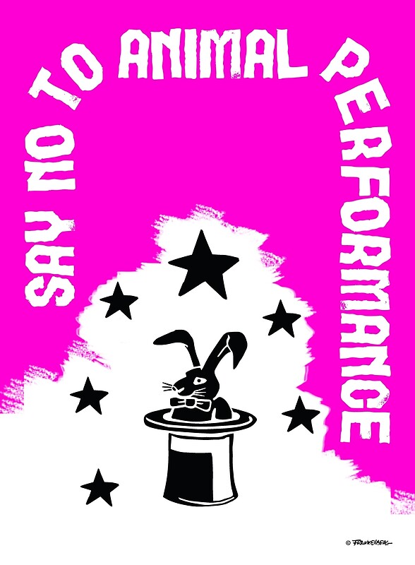 "Say NO to Animal Performance – Rabbit" by Hell-Prints | Redbubble