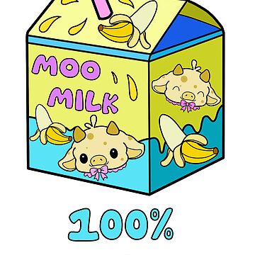 "Banana Moo Milk" Sticker for Sale by Anna-Kat-Tattoo | Redbubble