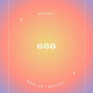 "Angel Number 666 Reflect" Sticker for Sale by NickisNiche | Redbubble