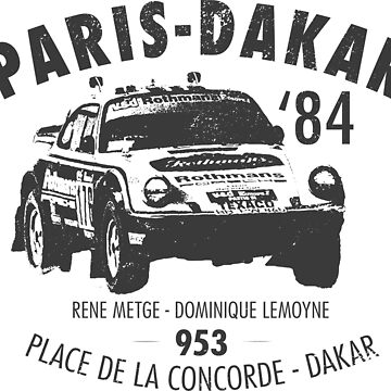 "1984 Paris Dakar Rally" Sticker for Sale by Peter Dials | Redbubble