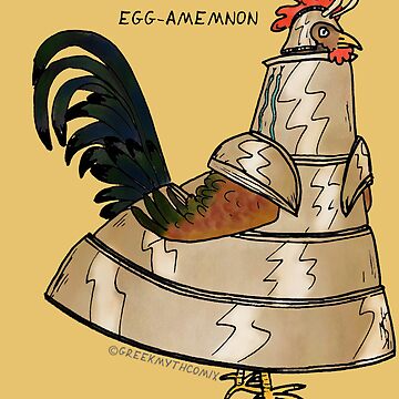 "Agamemnon - Iliad, Trojan war, but make it chickens" Sticker for Sale ...