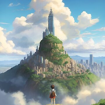 "The Eternal City - A Dreamy Anime Artwork" Art Board Print for Sale by ...