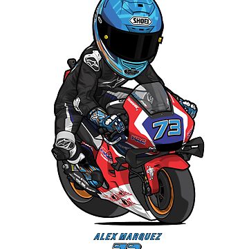 "Alex Marquez Number 73" Sticker for Sale by MotoGPHub | Redbubble