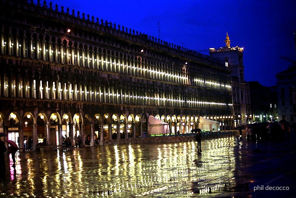 "Mid-Night St, Mark's Square" by phil decocco | Redbubble