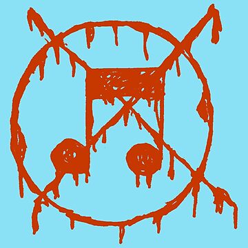 "Anti-music" Sticker for Sale by Ruggine | Redbubble