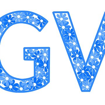 "Floral GV " Sticker for Sale by Collegethingz | Redbubble
