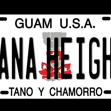 "Agana Heights Guam License Plate" Sticker for Sale by BahayProduction ...