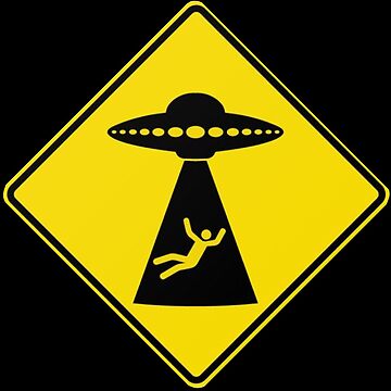 "Alien abduction sign" Sticker for Sale by swampmaster | Redbubble