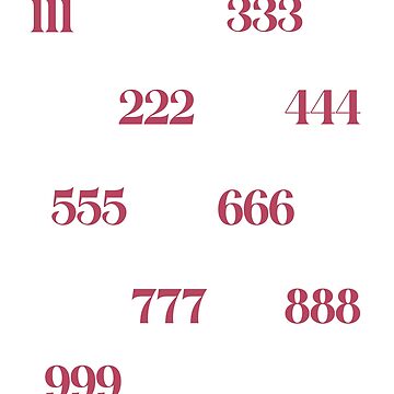"Angel Numbers Sticker or Magnet Pack | Pink | Julia Healy" Sticker for ...