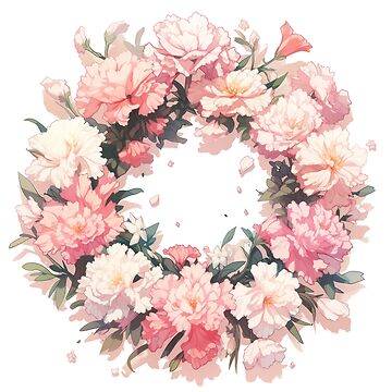 "Carnation Charm - Adhesive Blooms of Affection" Sticker for Sale by ...