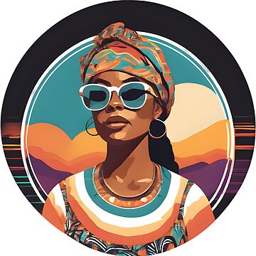 "Beautiful Black Women In Colorful Cloth" Sticker for Sale by ...
